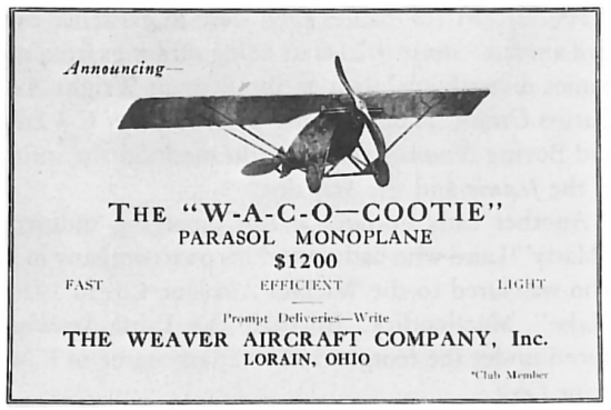 cootiealbum/1920 Waco Cootie Advertisement